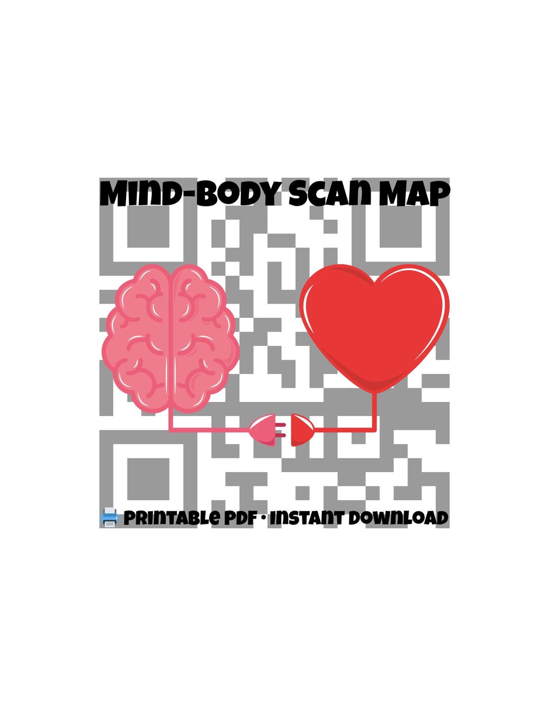 Mind-body Scan Map | Printable Body Awareness Worksheet | Stress ...