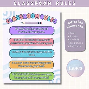 Editable Teacher Template Kit | Classroom Organization (canva) - Etsy
