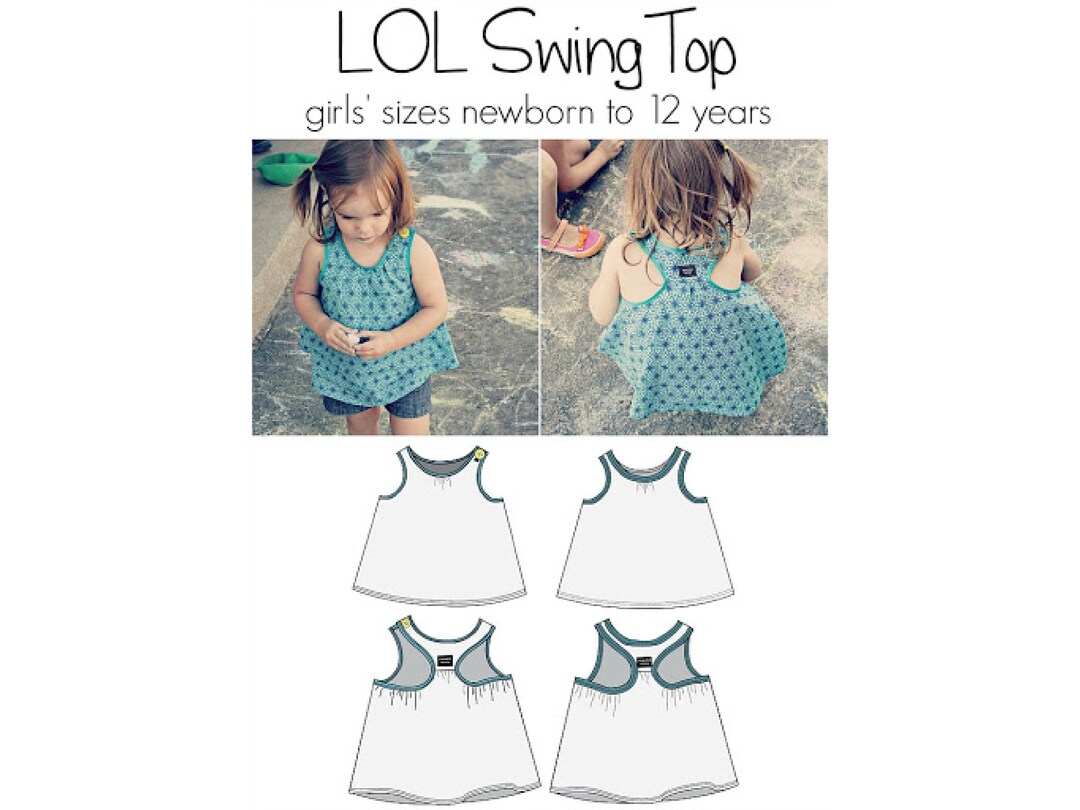 LOL Swing Top, Paper Sewing Pattern, Top Pattern, Summer Top PDF ...