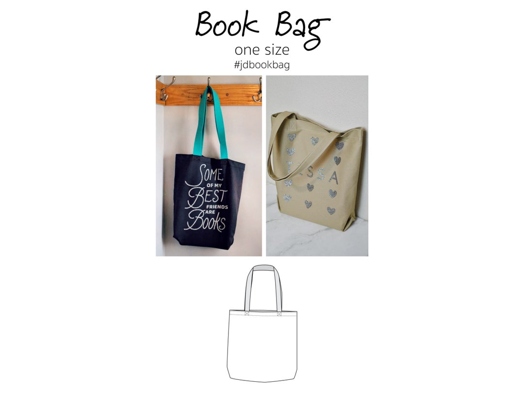 Book Bag, PDF Sewing Pattern, Bag Pattern, Bookbag PDF, School Bag ...