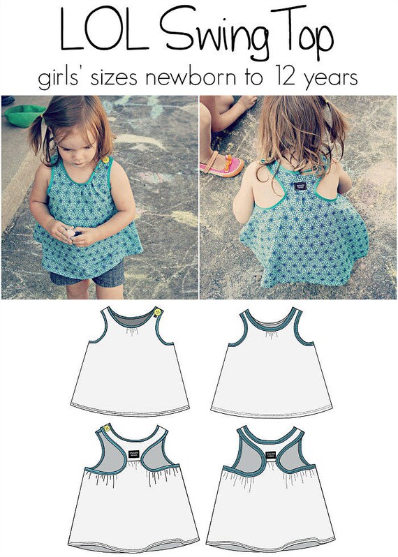 LOL Swing Top Paper Sewing Pattern Top Summer Top Trapeze - Etsy