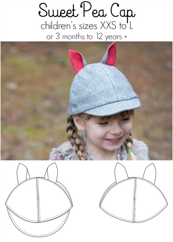 Sweet Pea Cap PDF Sewing Pattern Hat Pattern Cap Pattern - Etsy