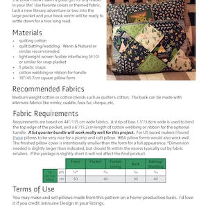 Book Pillow, PDF Sewing Pattern, Pillow Cover Pattern, Pillow Pattern ...