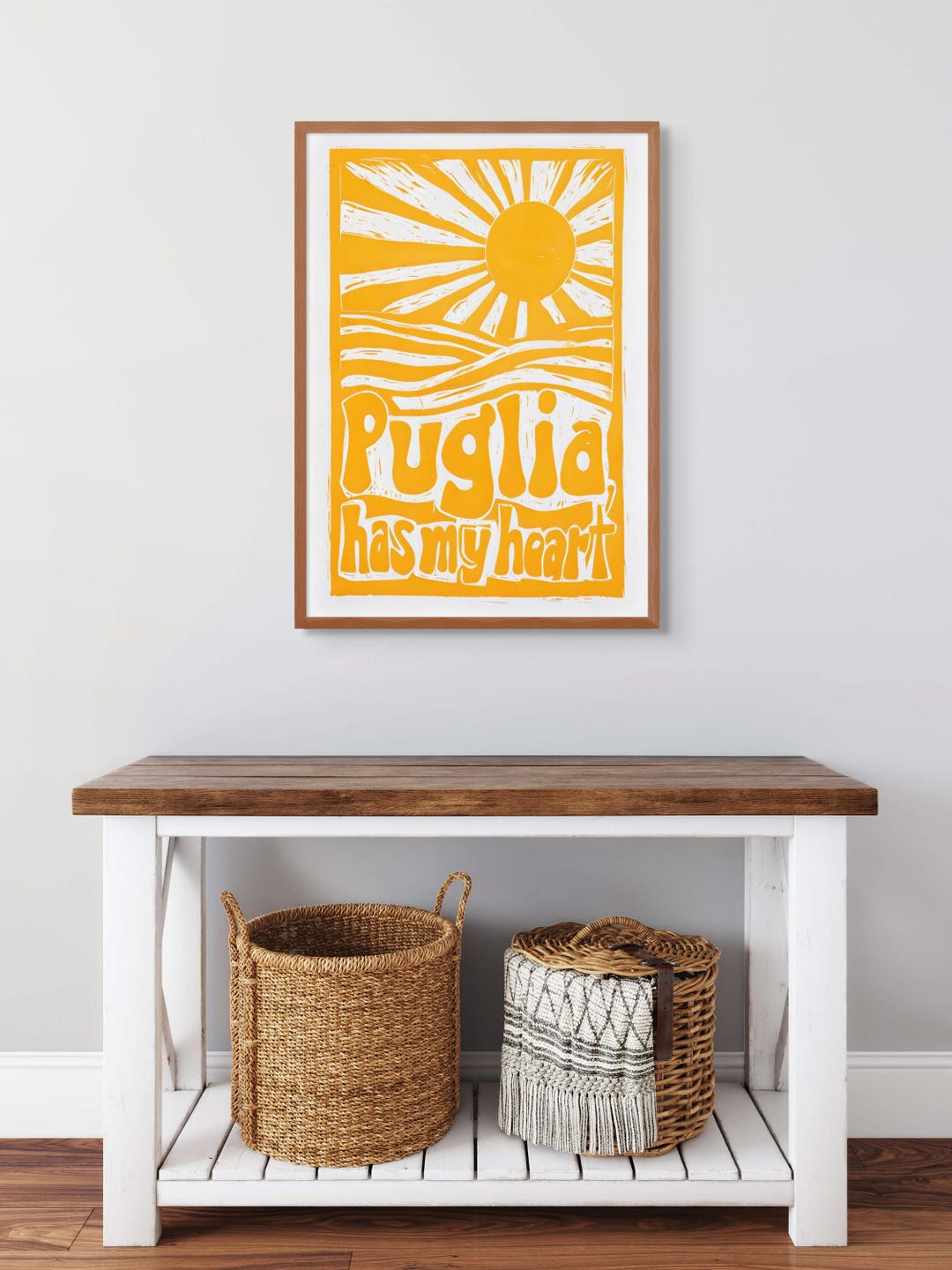 Puglia Wall Art Print | Southern Italy Travel Poster | Modern Italian ...