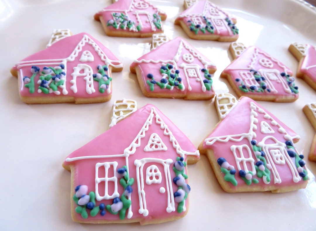 Little Pink Houses Cookies - Etsy