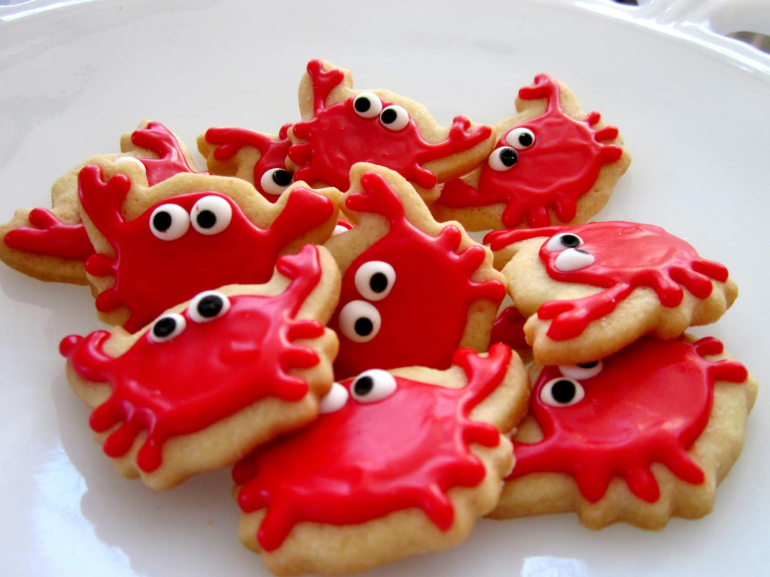 Crabby Cookies 2 Dozen Mini Crab Cookies Summer Family Beach - Etsy