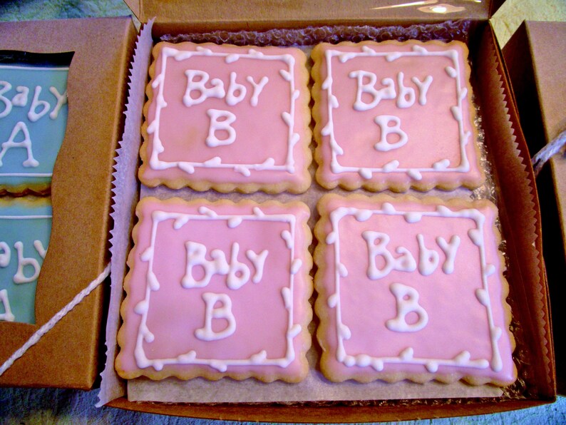Baby Block Letter Cookies - Etsy
