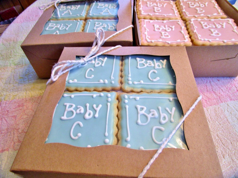 Baby Block Letter Cookies - Etsy
