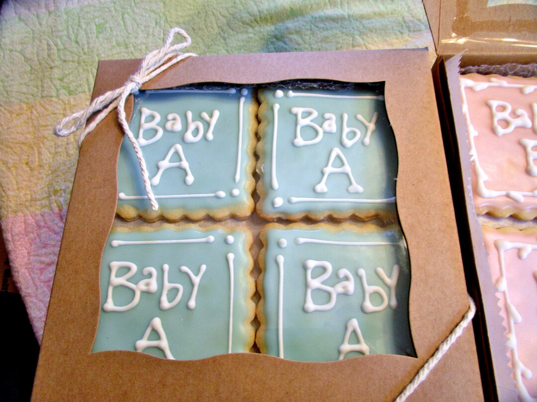 Baby Block Letter Cookies - Etsy