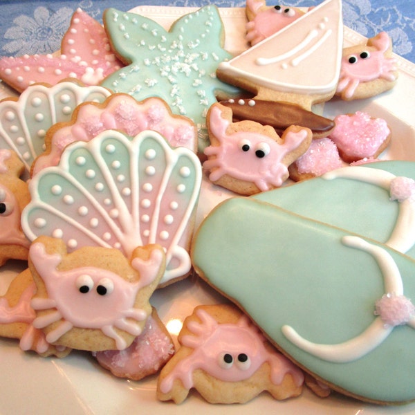 Beach Theme Cookies - Etsy