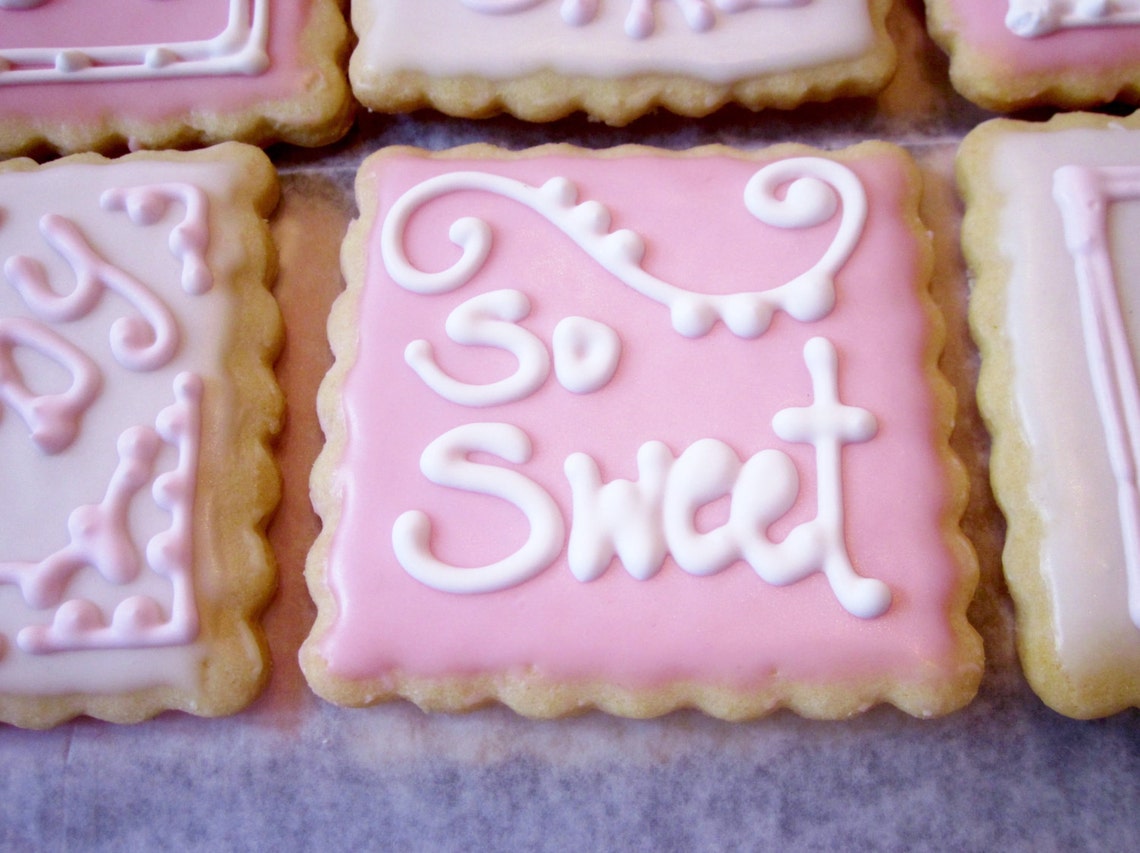 Baby Block Letter Cookies - Etsy