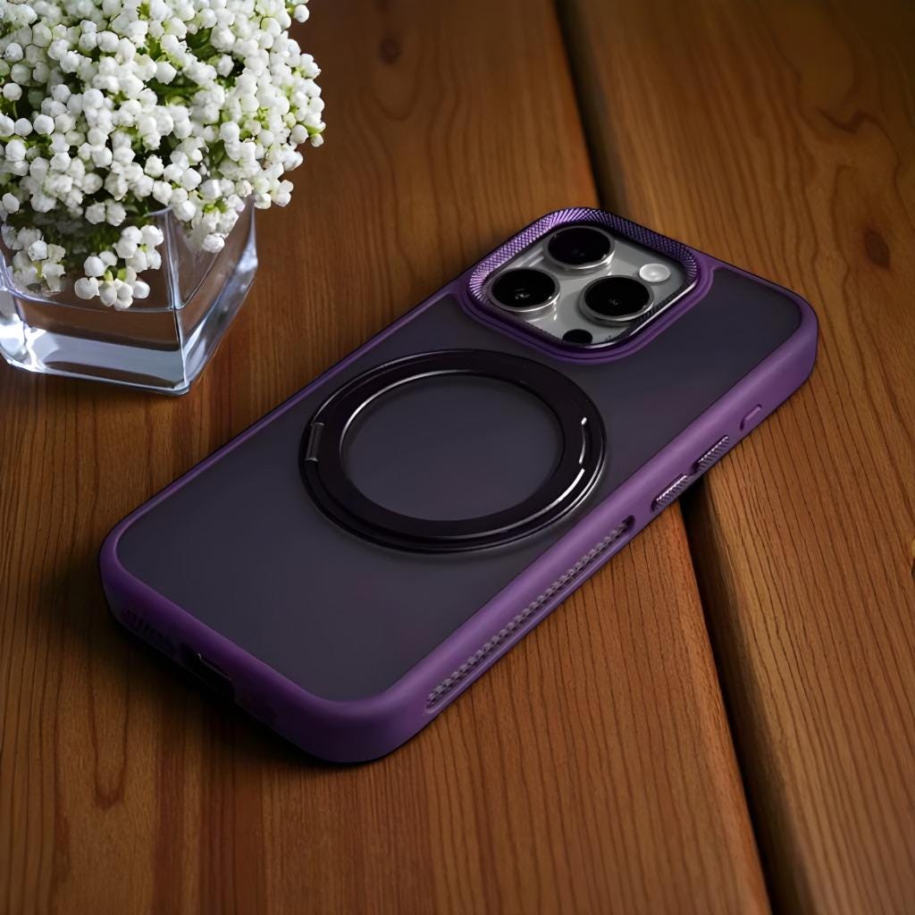 Magsafe Rotating Ring Stand iPhone Case: Shockproof Bumper, Lens ...