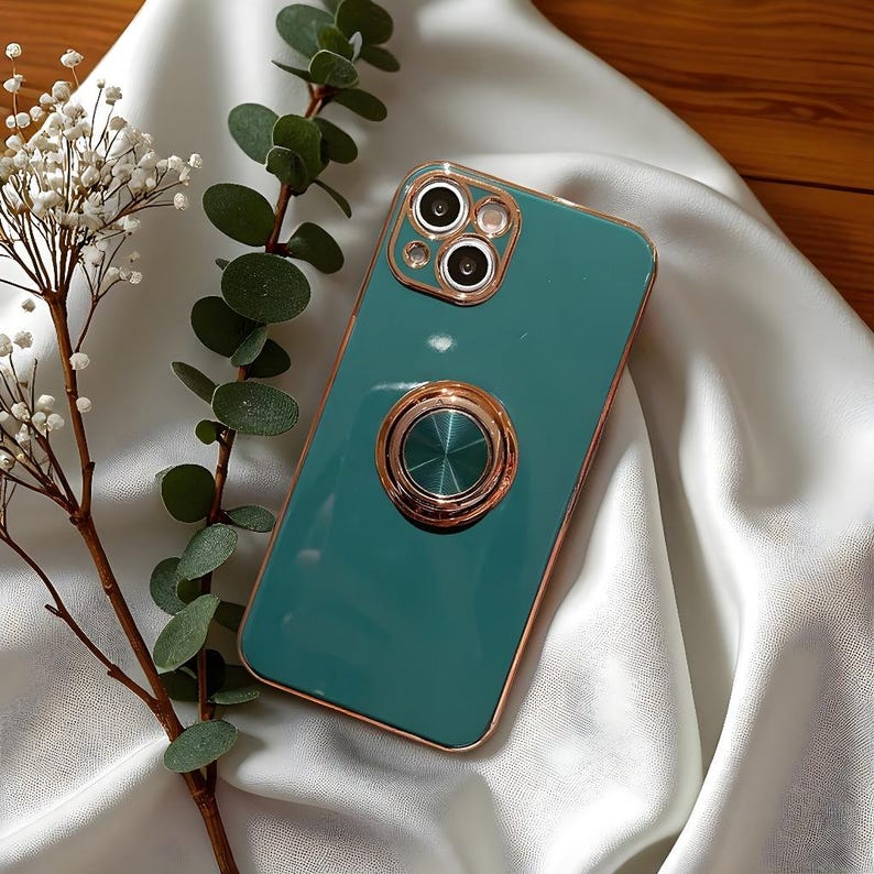 Luxury Ring Holder iPhone Case: Soft Silicone Bumper - Etsy