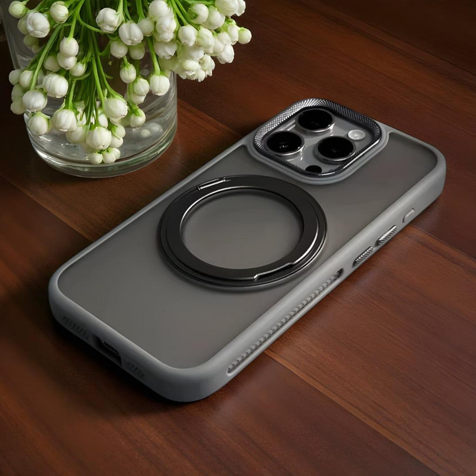 Magsafe Rotating Ring Stand iPhone Case: Shockproof Bumper, Lens ...