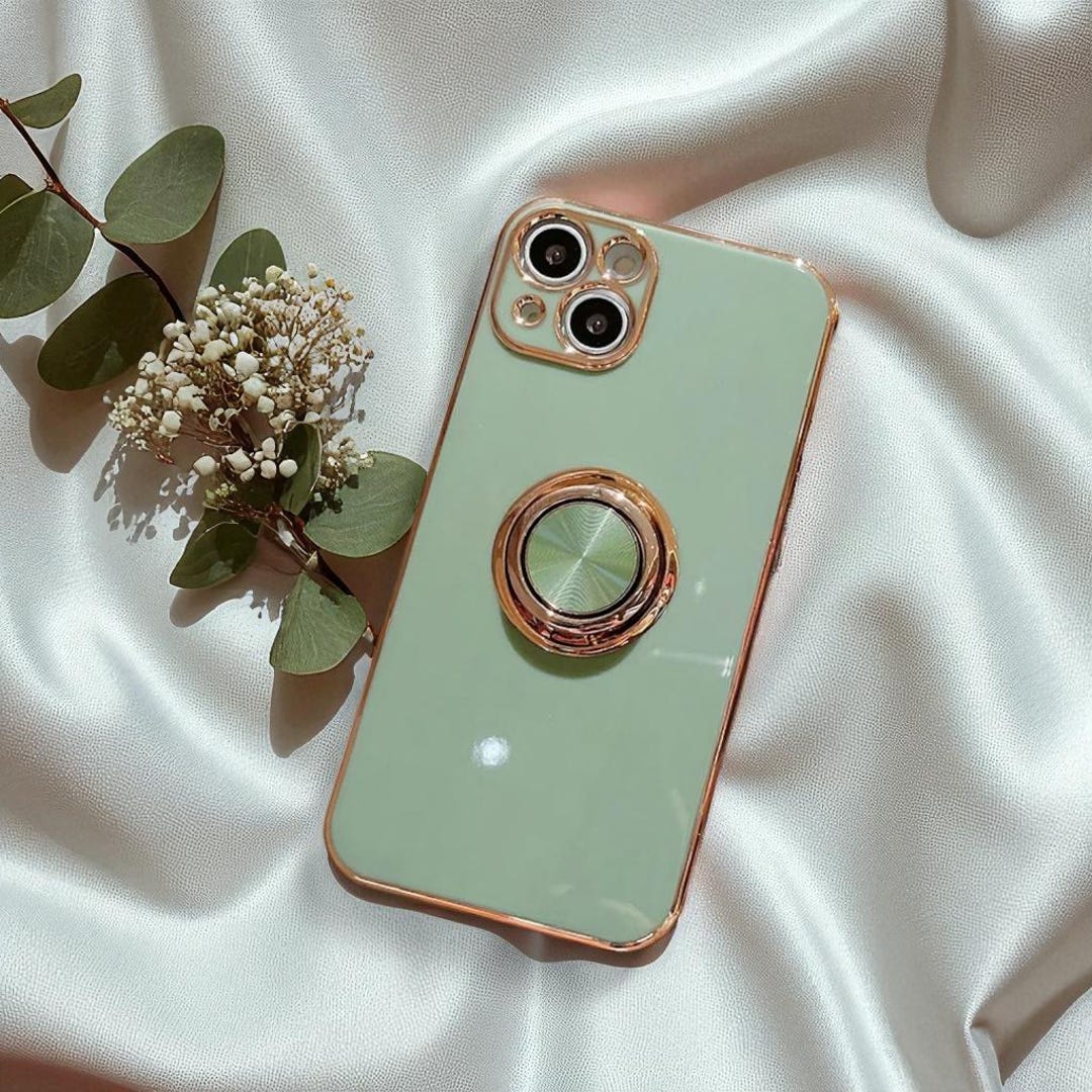 Luxury Ring Holder iPhone Case: Soft Silicone Bumper - Etsy