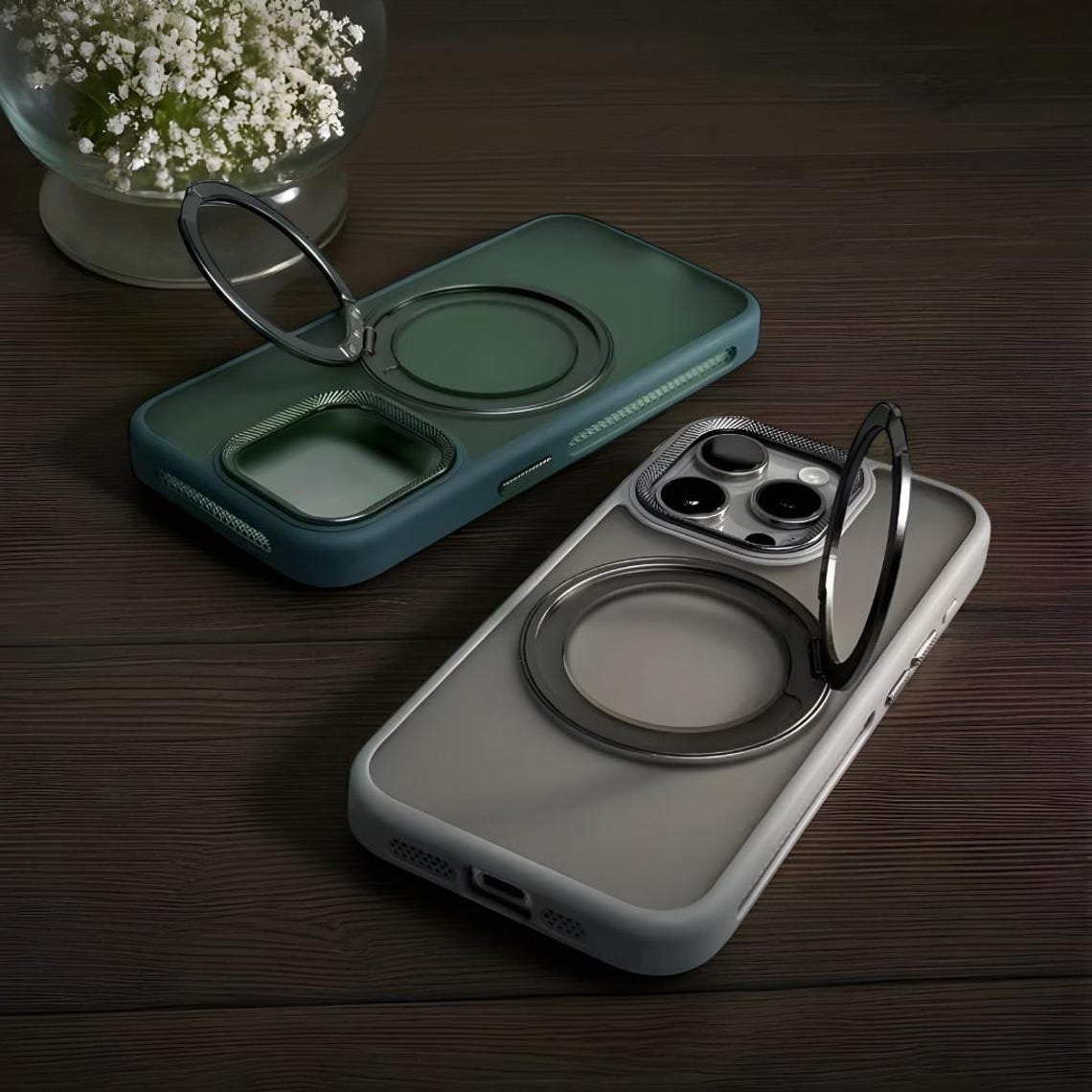 Magsafe Rotating Ring Stand iPhone Case: Shockproof Bumper, Lens ...
