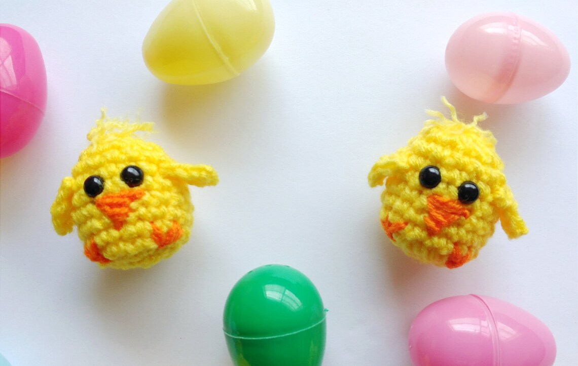 Little Chick, Baby Chick, Easter Chick, Crochet Plushy, Stuffed, Mini ...