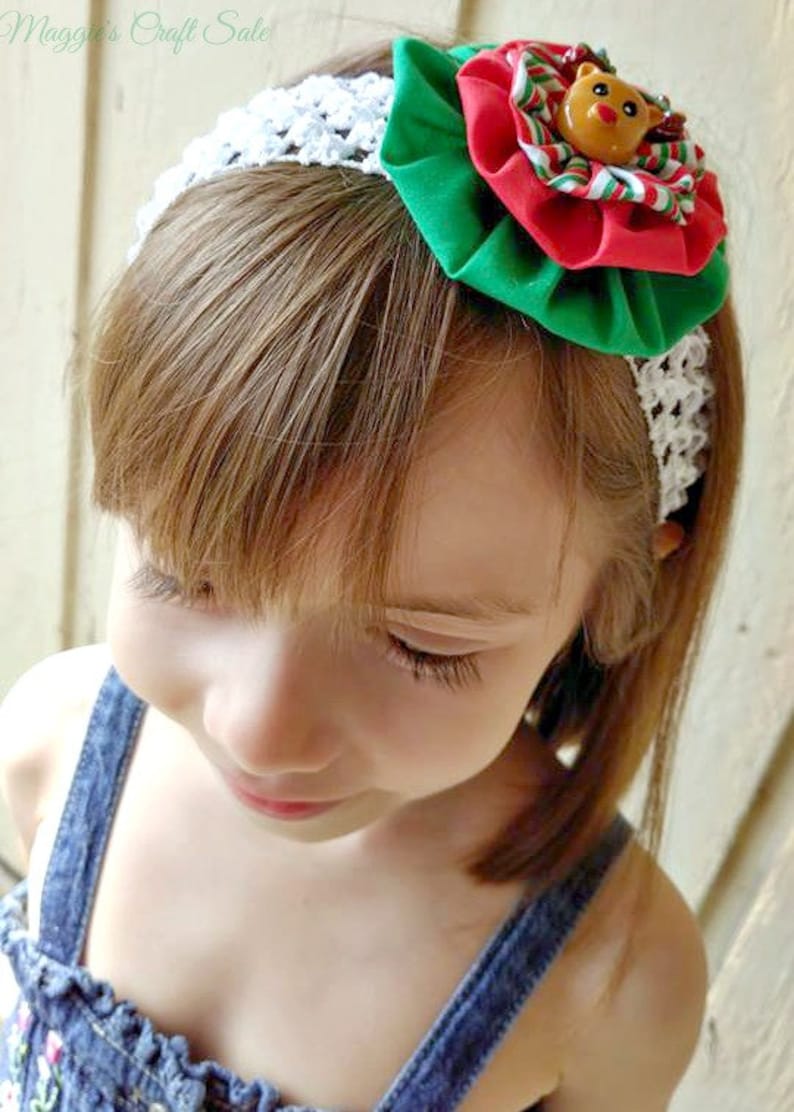 Christmas Reindeer Headband Little Girl Headband Crochet | Etsy