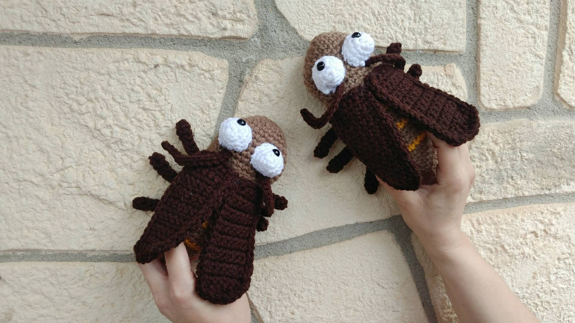 Cockroach, Crochet Roach, Insect Stuffed Toy, Plush Cockroach, Bugs ...