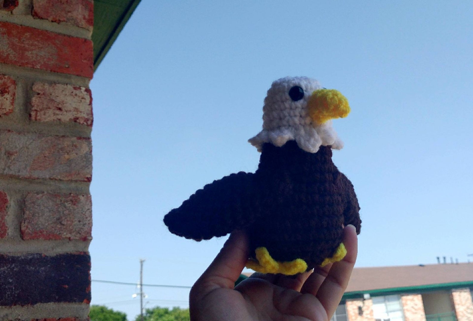 Bald Eagle Crochet Bird Rattle Baby Rattle Bird Toy Kids | Etsy