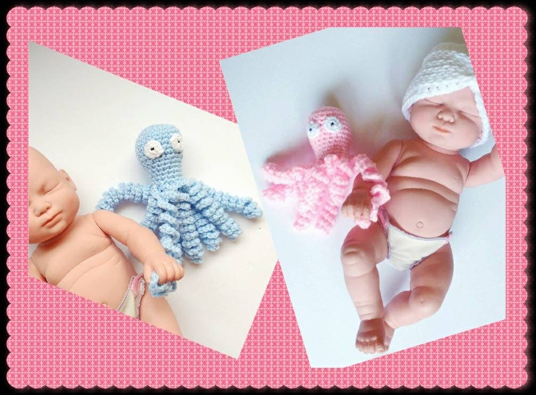 Octopus NICU Preemie, Pink or Blue Therapeutic Octopus, Crochet Octopus ...