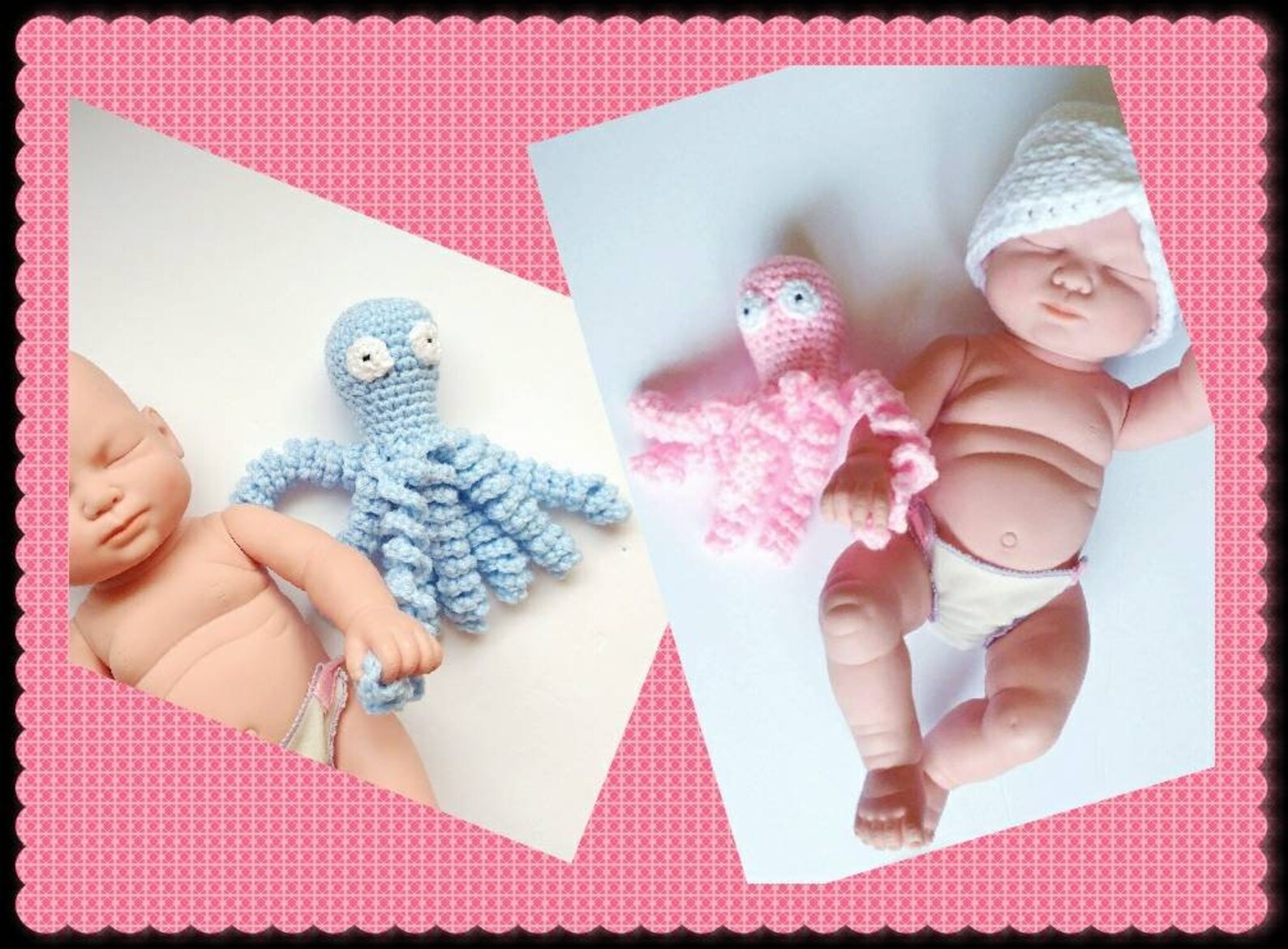 Octopus NICU Preemie, Pink or Blue Therapeutic Octopus, Crochet Octopus ...