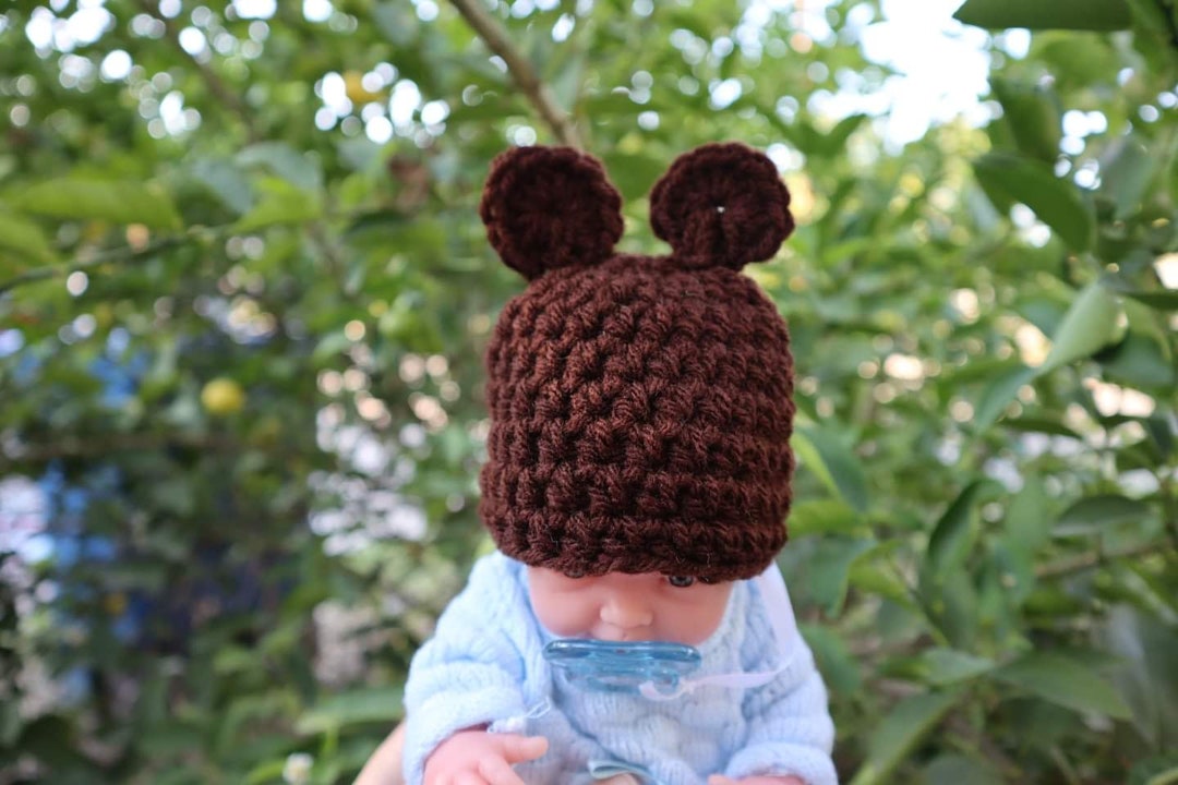 Micro Preemie Bear Hat, Teddy Hat, Brown Bear, Tan Bear, Tiny Hats ...