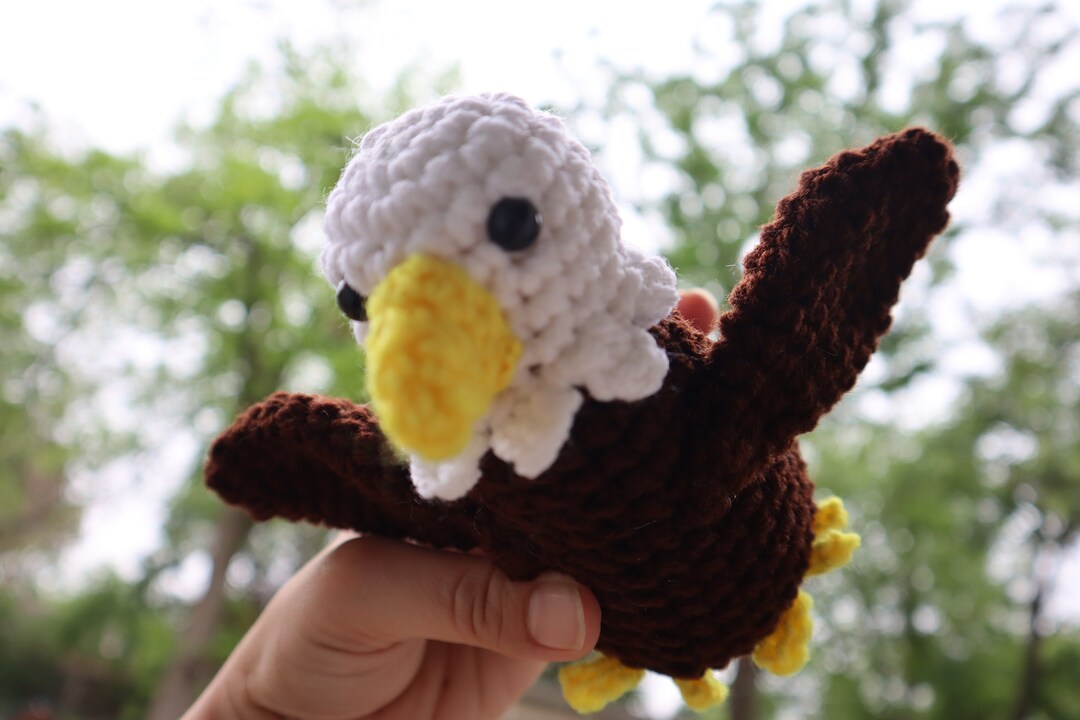 Bald Eagle, Crochet Bird Rattle, Baby Rattle, Bird Toy, Kids Toys ...