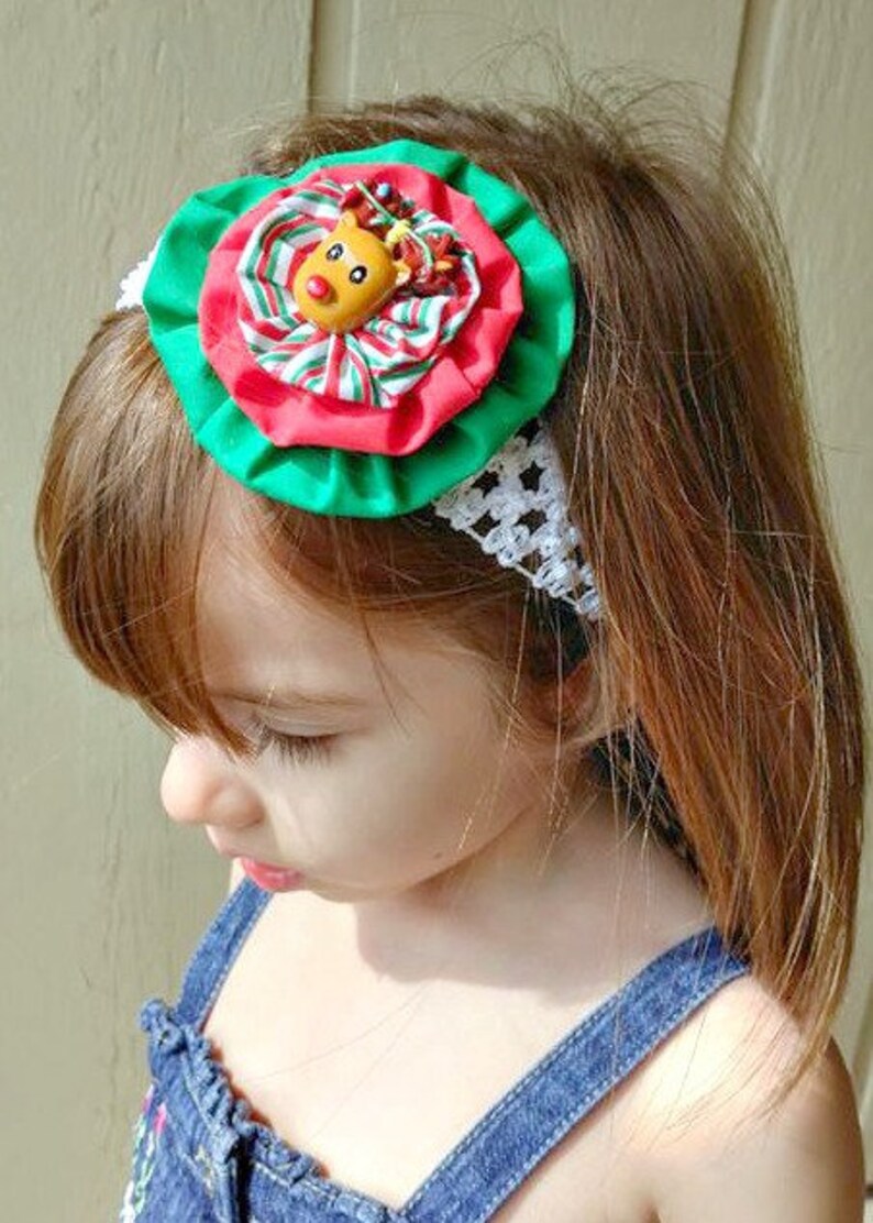 Christmas Reindeer Headband Little Girl Headband Crochet | Etsy