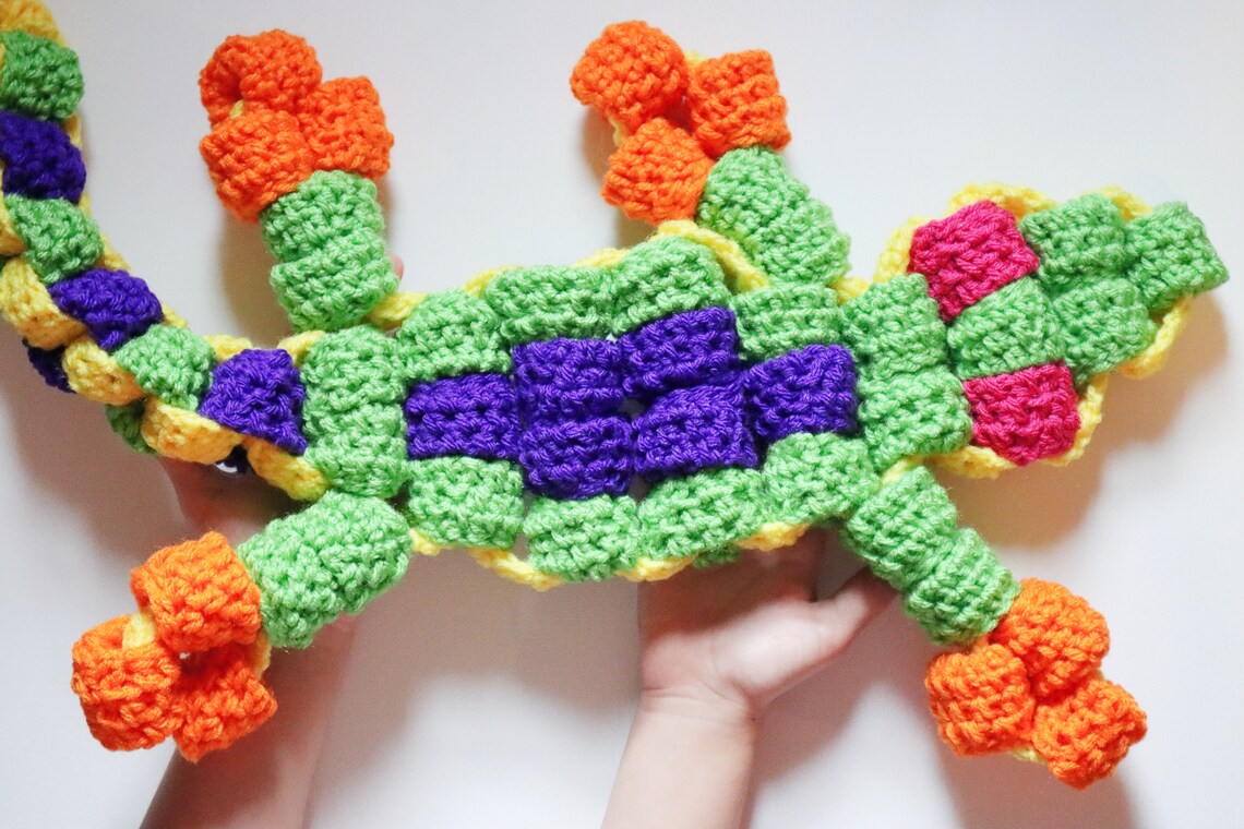 Crochet Beaded Lizard Crochet Gecko Sensory Toys Fine Motor - Etsy