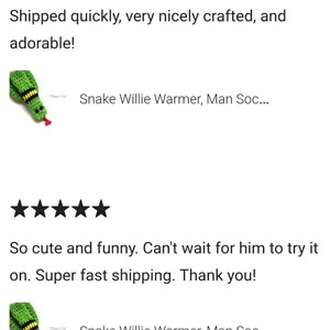 Snake Willie Warmer, Man Sock, Gag Gift, Crochet Snake, Cock Sock ...