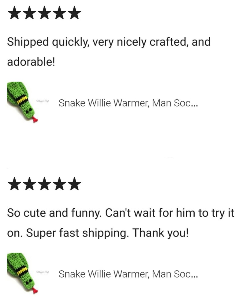 Snake Willie Warmer Man Sock Gag Gift Crochet Snake Cock - Etsy