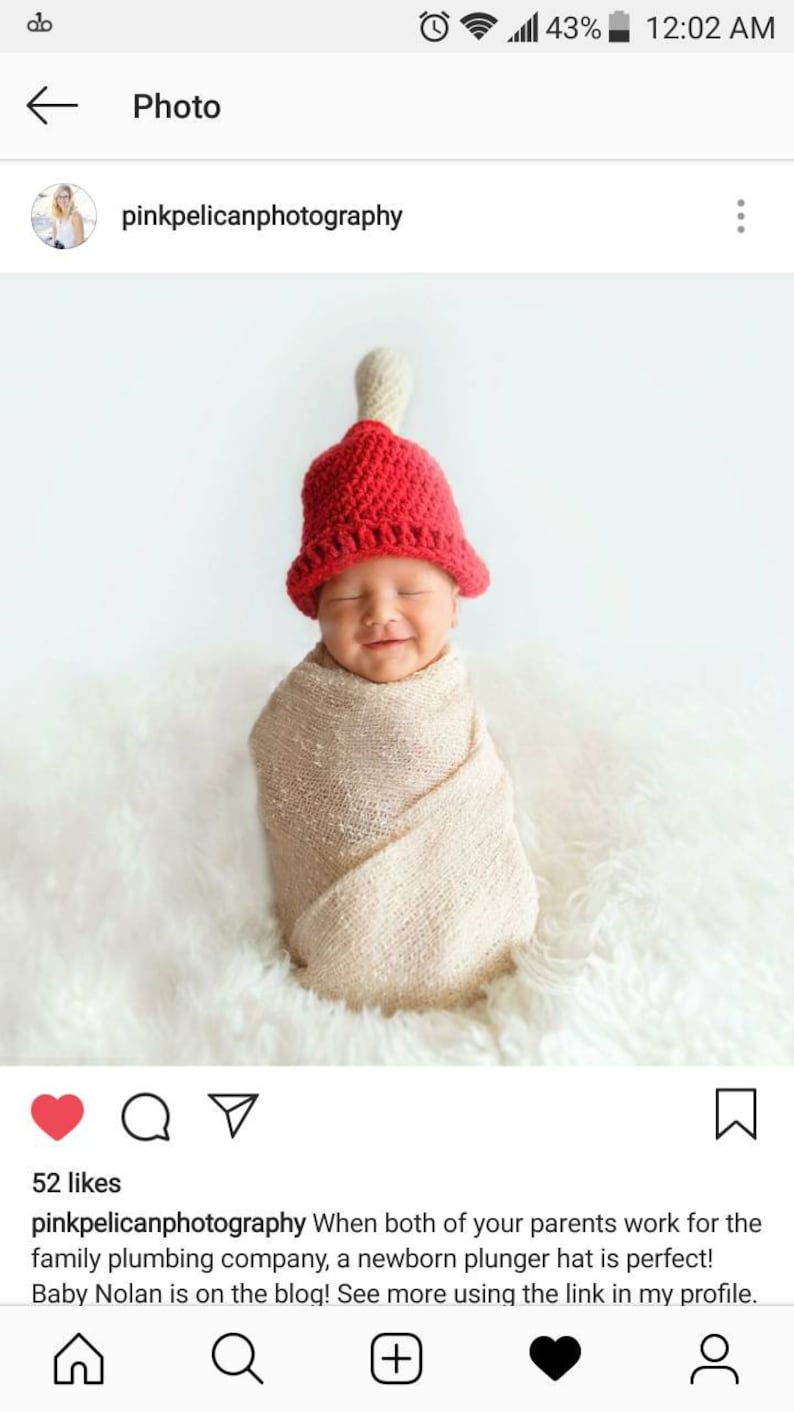 Plunger Hat, Baby Beanie, Plumber Gag Gift, Funny Hats, Toilet Humor ...