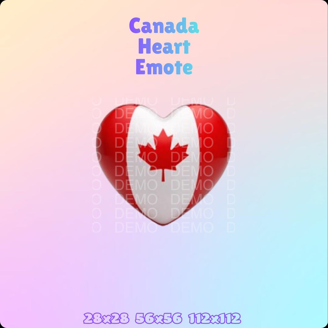 Canadian Heart Animated Emote | Comes in Both Animated and Static ...