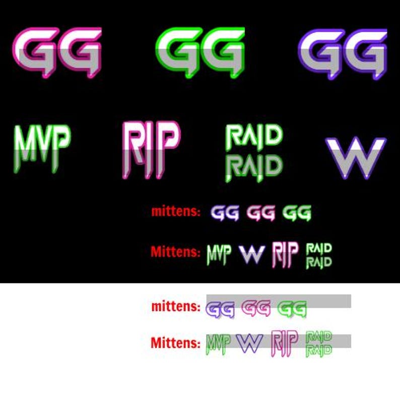 Animated and Static Neon Emotes Pack. Emotes Work on Twitch and Kick ...