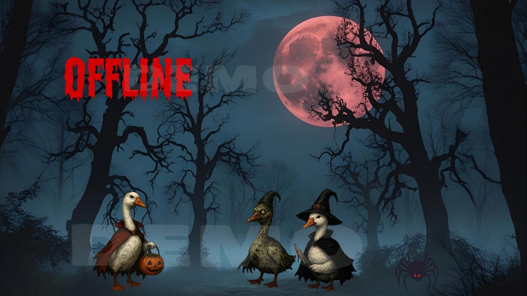 Halloween Twitch Overlay | Animated Twitch Overlay | Geese | Spooky ...