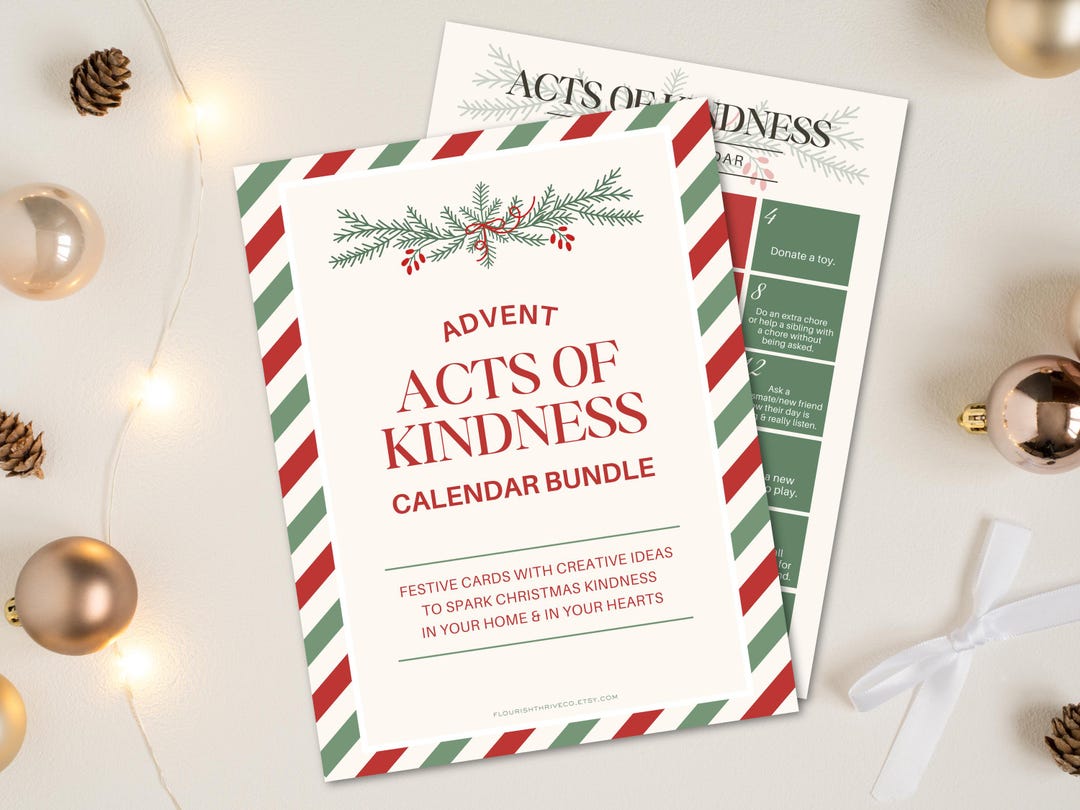 Advent Acts of Kindness Calendar Bundle (printable Download) - Etsy