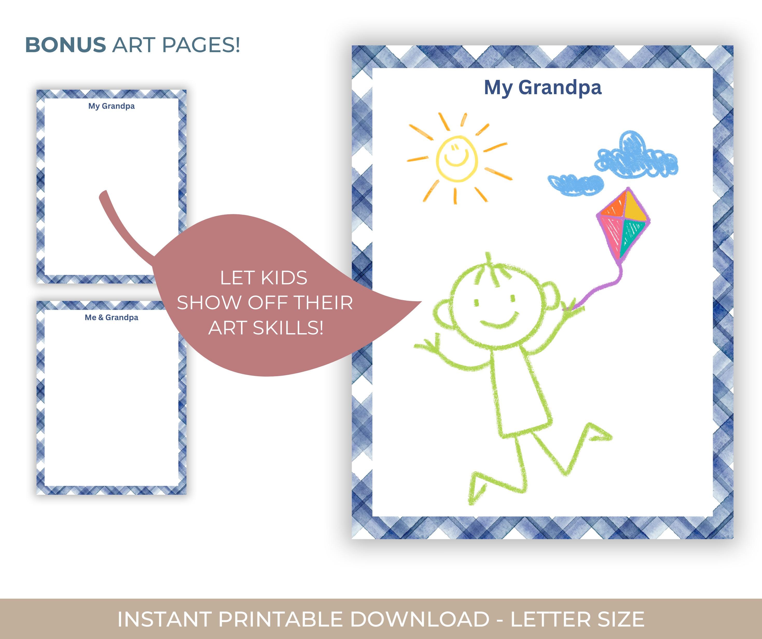 Grandpa Questionnaire Printable: Father's Day Kid Gift (PDF Download ...