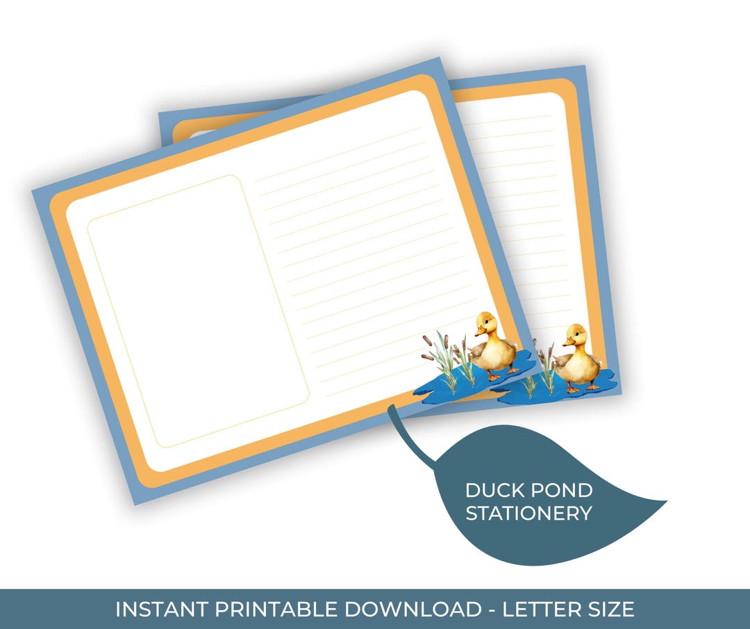 Duck Pond Stationery (landscape): Letter Writing Paper, Scrapbooking ...