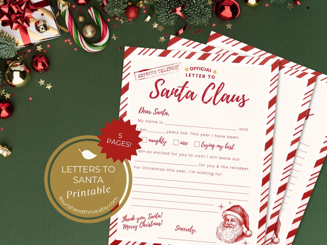 Official Letter to Santa – Vintage Edition | Holiday Lists for Kids ...