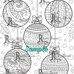 Instant Download-printable Christmas / Holiday Ornament Zentangle ...