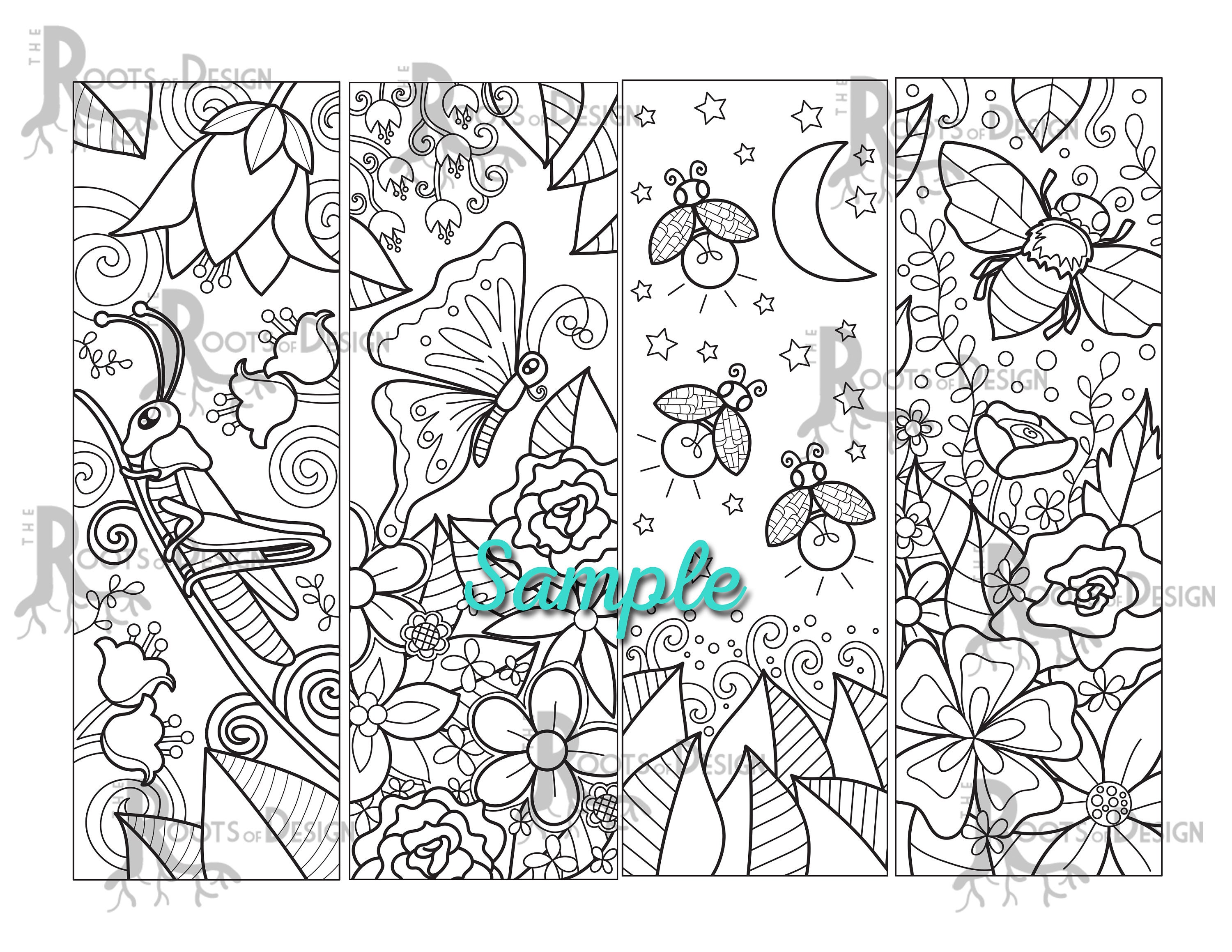 INSTANT DOWNLOAD Coloring Page - Bug Themed Color Your Own Fun ...
