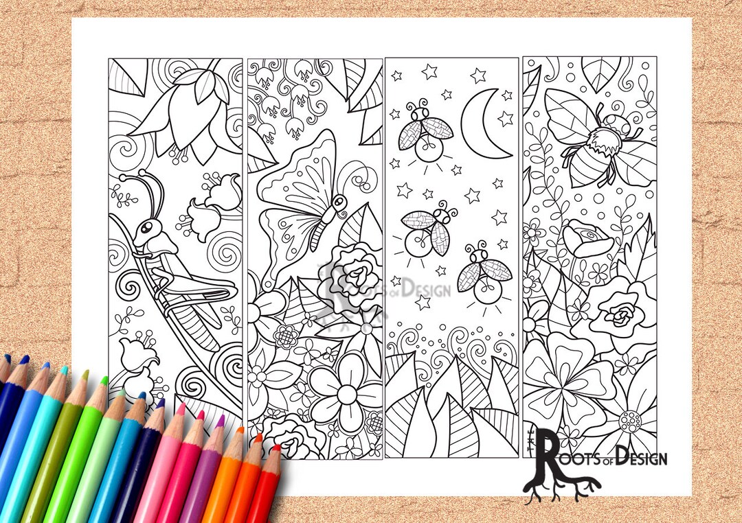 INSTANT DOWNLOAD Coloring Page - Bug Themed Color Your Own Fun ...