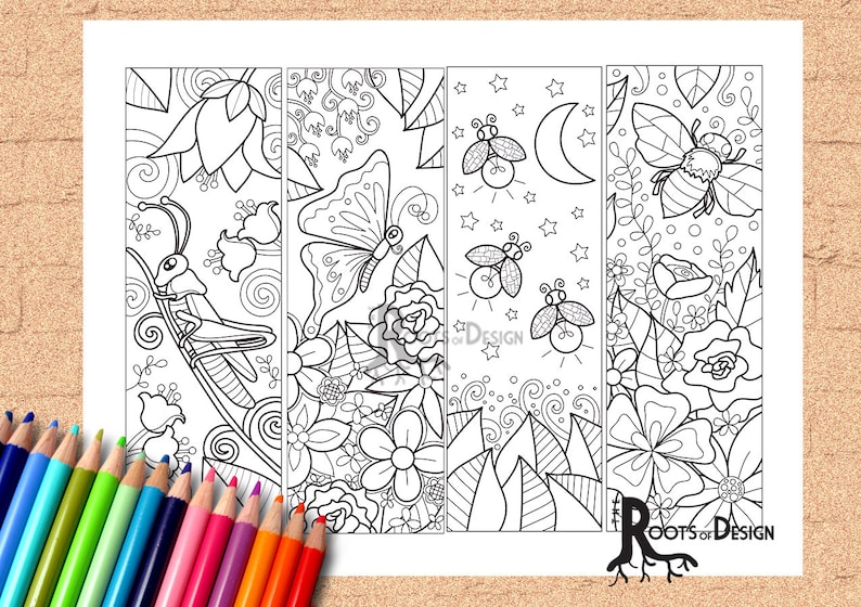 INSTANT DOWNLOAD Coloring Page - Bug Themed Color Your Own Fun ...