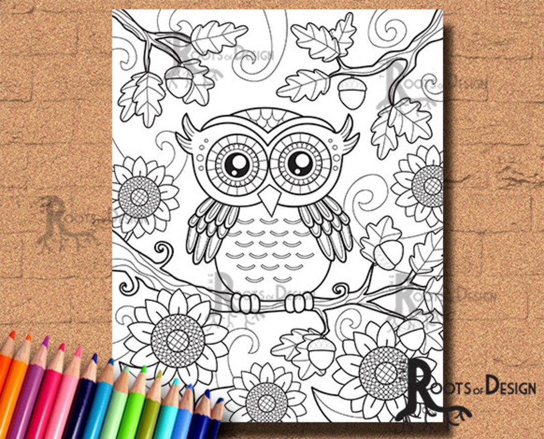 INSTANT DOWNLOAD Cute Warm Fuzzies Coloring Coloring Page Print, Doodle ...