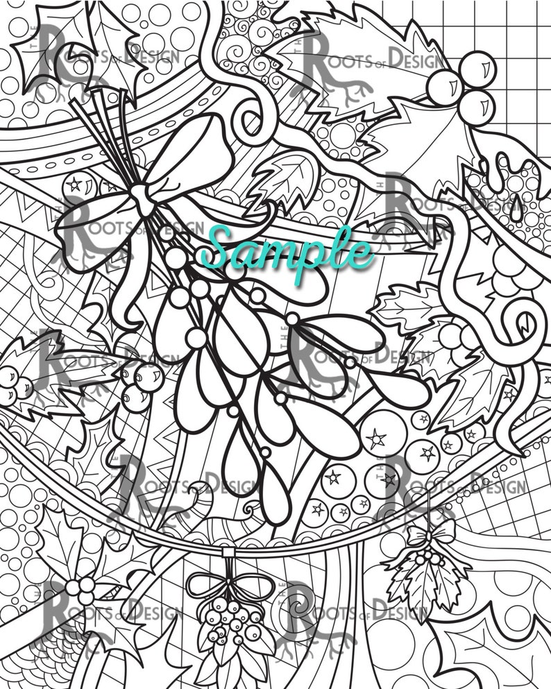 Instant Download-printable Holiday / Christmas Zentangle - Etsy