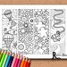 INSTANT DOWNLOAD Coloring Page - Color Your Own Fun Bookmarks, Doodle ...