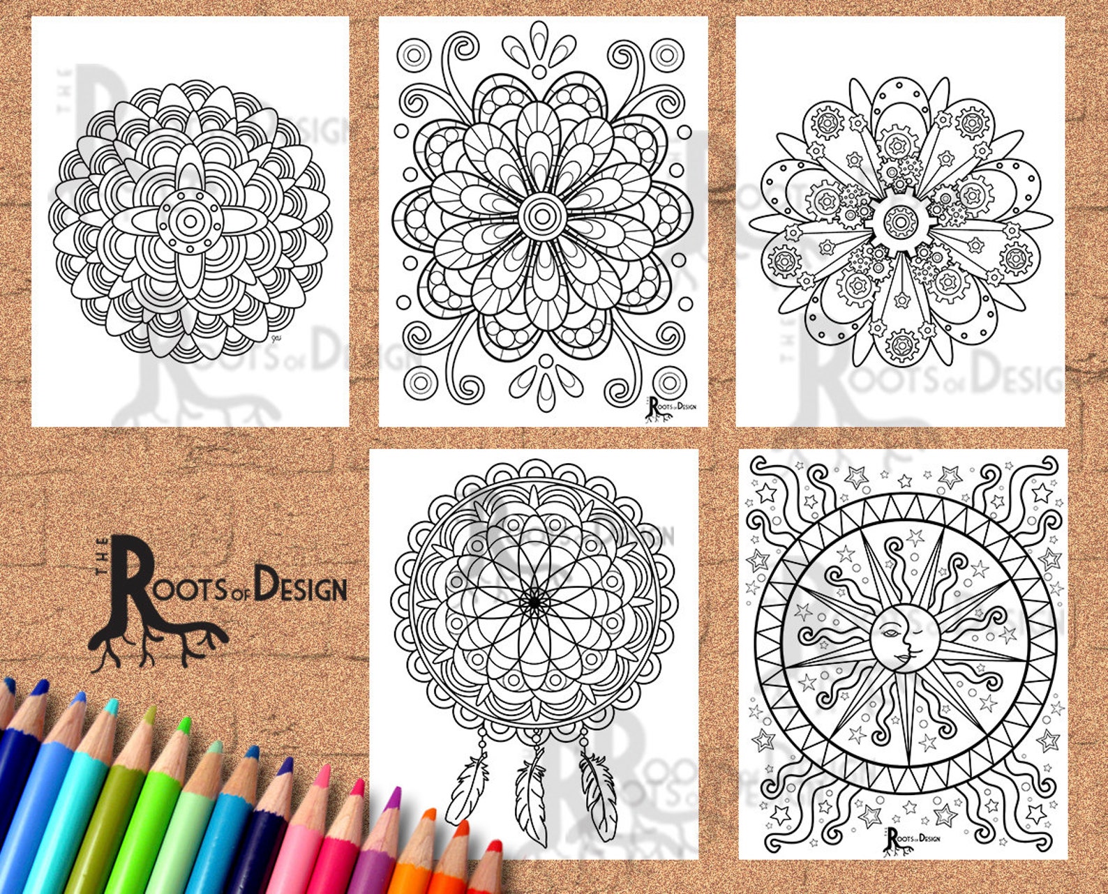 Instant Download-mandala Coloring Bundle Zendoodle Inspired | Etsy