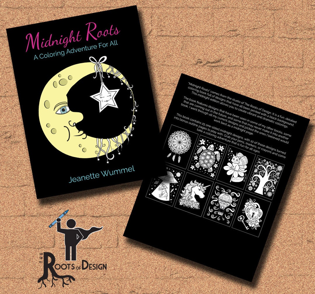 Midnight Roots **digital Copy** - Coloring Book, Doodle Art, Printable ...
