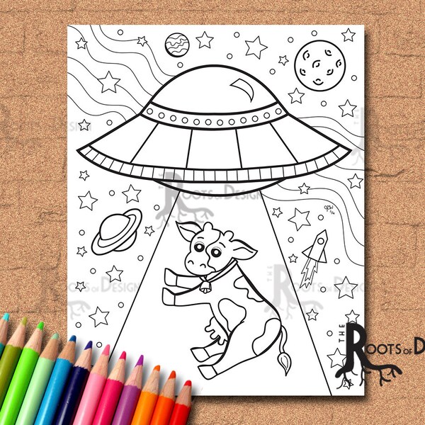 Highland Cow Coloring Page - Etsy